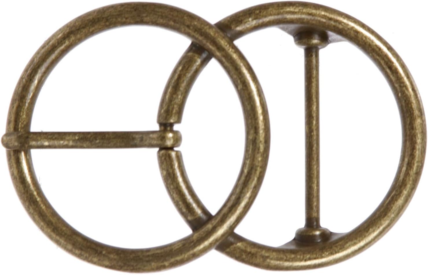 Amazon.com: Single Prong Round Double Circle Knot Belt Buckle, Antique ...