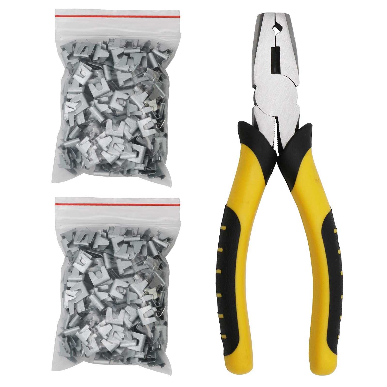 Wire Cage Buckle Pliers with 600 Wire Cage Clips Wire Cage Fasten Clips ...