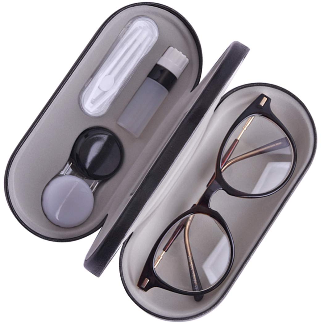 Anjetan Double Eyeglass Case Set Portable Versatile Contact Lens ...