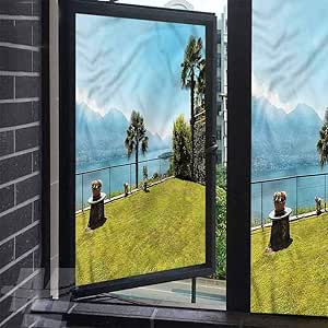 alisoso Uv Window Film Landscape Ocean View Forest Scenery Window Cling ...
