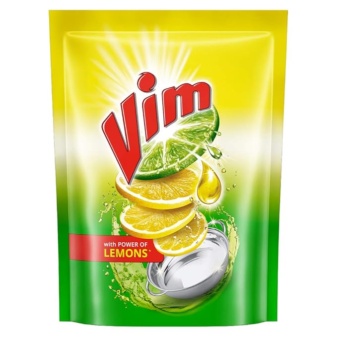 Buy Vim Dishwash Liquid Gel Lemon 500ml Refill Pouch Online at Low ...