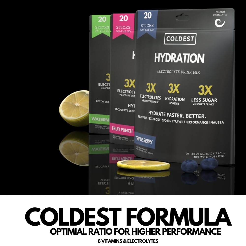 Coldest Liquid Hydration - Electrolyte Powder Packets - Electrolyte ...