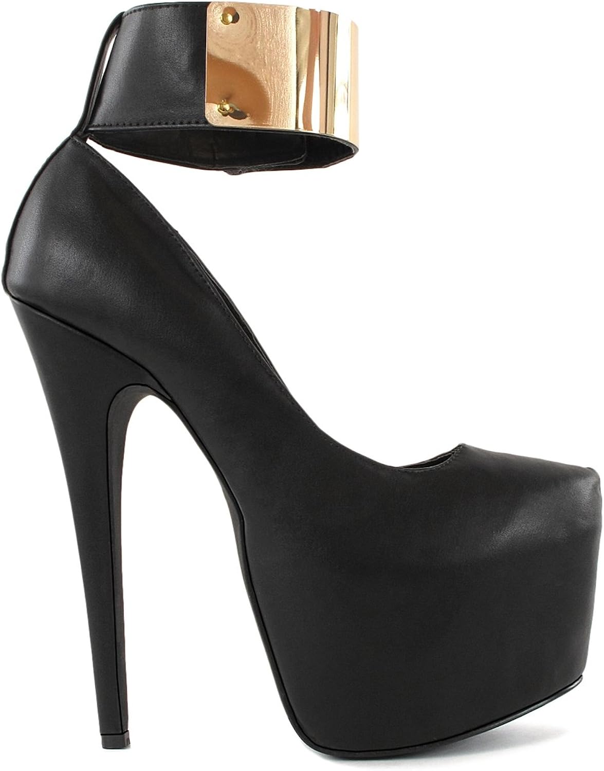 NLY Shoes - Prison - Femme Or/Noir 35: Amazon.fr: Chaussures et Sacs