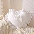 Amazon.com: FZETVN Heart Ruffled Throw Pillow,Velvet Heart Throw Pillow ...