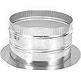 PATIKIL 10" Round Duct Collar, Galvanized Duct Connector Flange Pipe ...