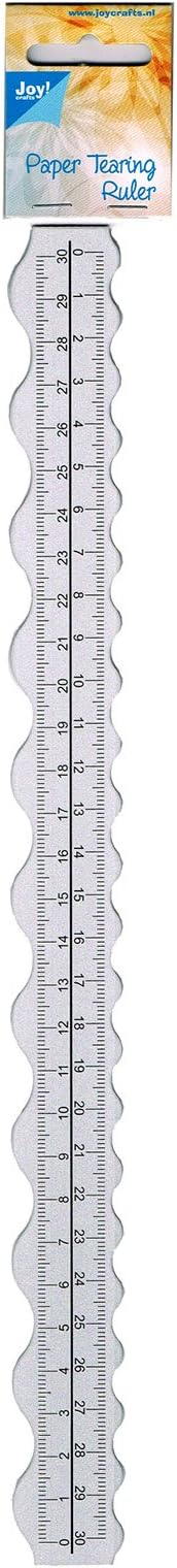 Amazon.com: Joy! Crafts Paper Tearing Ruler Wave-30 cm, Metal Silver ...