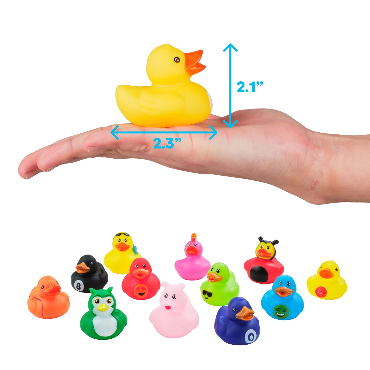 Mua Kicko Rubber Ducks in Bulk - 50 Pack of Assorted 2 Inch Mini Rubber ...