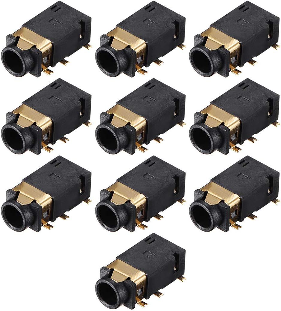 Sourcingmap - Conector Jack de Audio (Conector PCB Hembra de 6 Pines ...