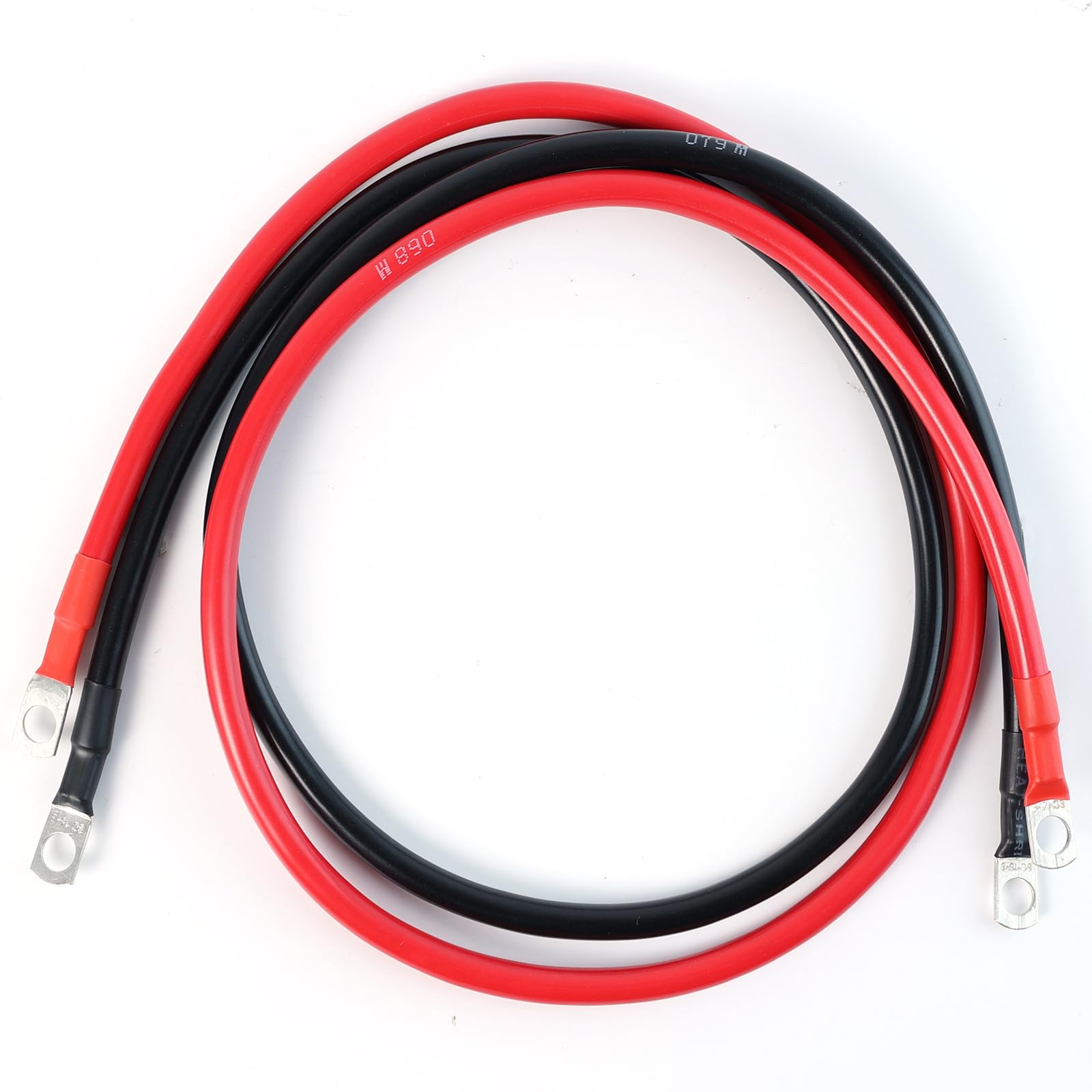 AUTOXBERT Battery Inverter Cables Set 5 Gauge 100cm 8mm M6 M8 Positive ...