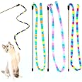 Amazon.com : Cat Wand Toys, 3 PCS Flexible Cat String Toy with Bell ...