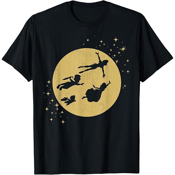 Peter Pan Silhouette Flying Moon