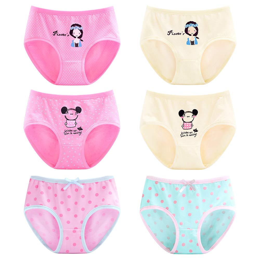 Mutandine di Cotone Shorty Intimo Taglia 3-13 Anni ZEVONDA 6 Pezzi ...
