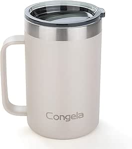 Amazon.com | Congela 18oz Stainless steel insulated coffee mug with ...