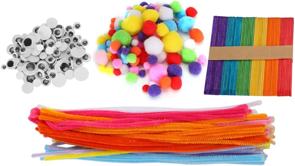 Limpiapipas Kit de manualidades Juguetes de pompones de bricolaje Palo ...