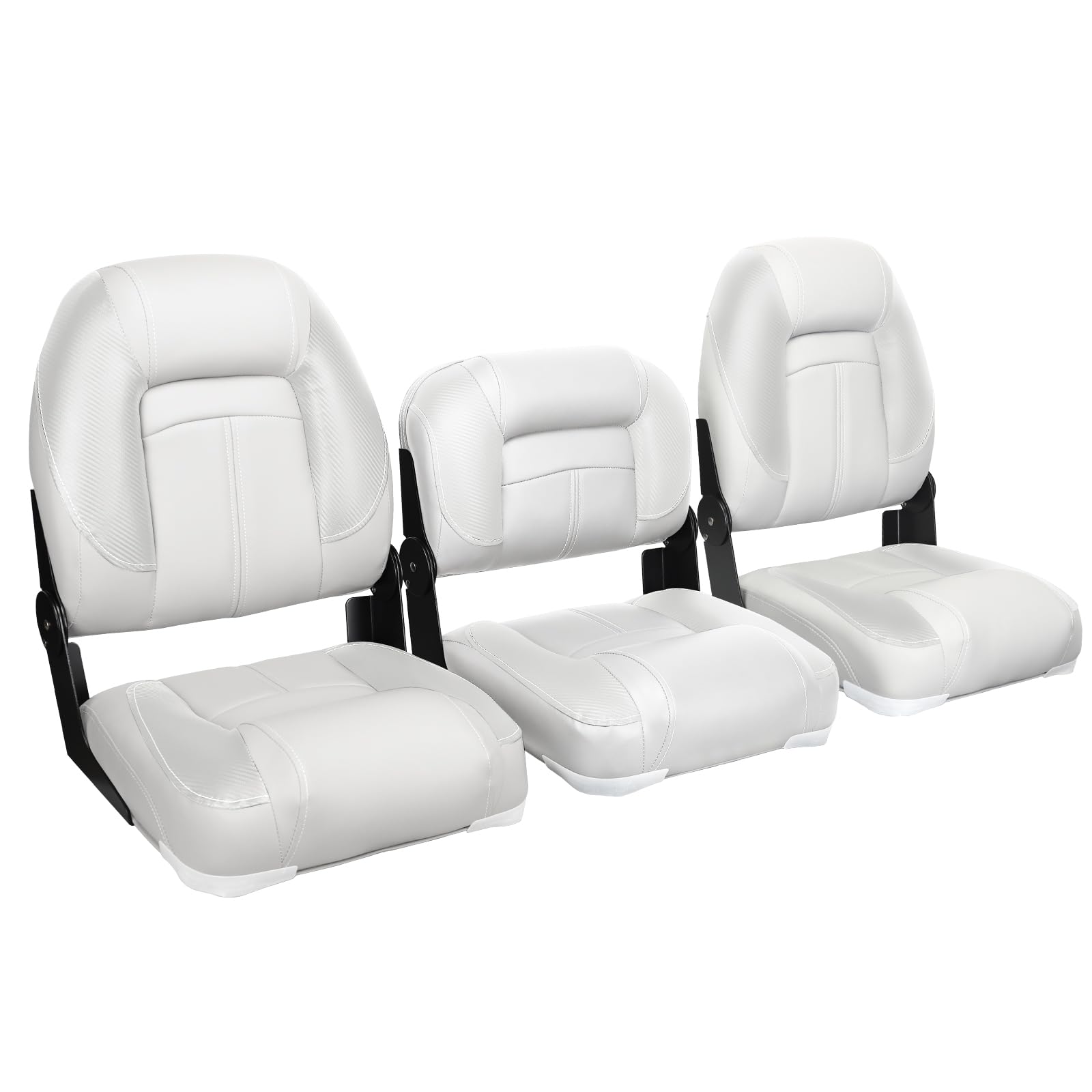Leader Accessories Bass Boat Seats Folding Fishing Boat Seat (White ...