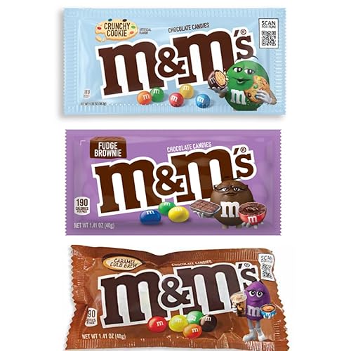 m&ms individual packs, peanut m&m, mnm caramel cold brew, crunchy ...
