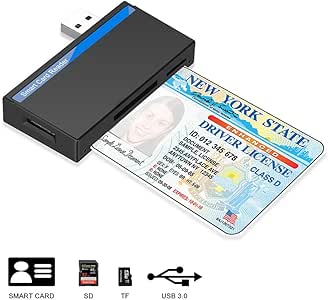 Amazon.com: USB Smart Card Reader, VOASTEK DOD Military Electronic ID ...
