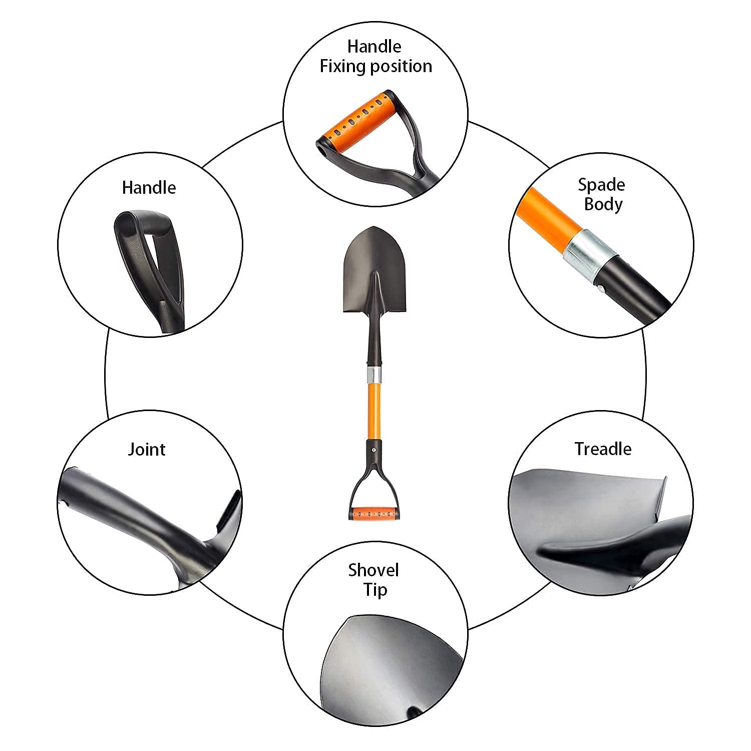 Mua Shovel for Digging 28-inch Small Round Shovel with D-Handle Kids ...