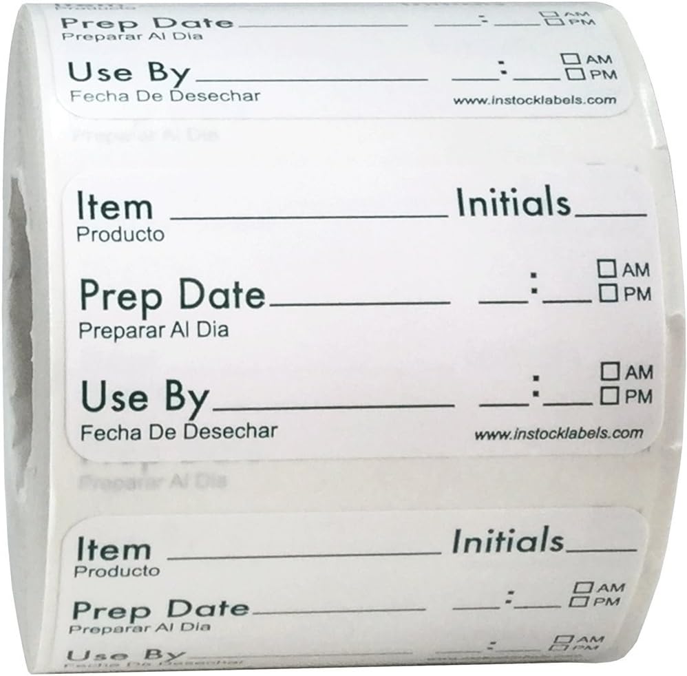 Removable Food Rotation Labels, 25 x 51 mm 1 x 2 Inch Shelf Life ...