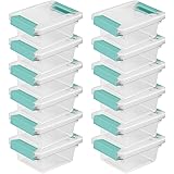 Amazon.com: Sterilite Medium Clip Box, Stackable Small Storage Bin with ...