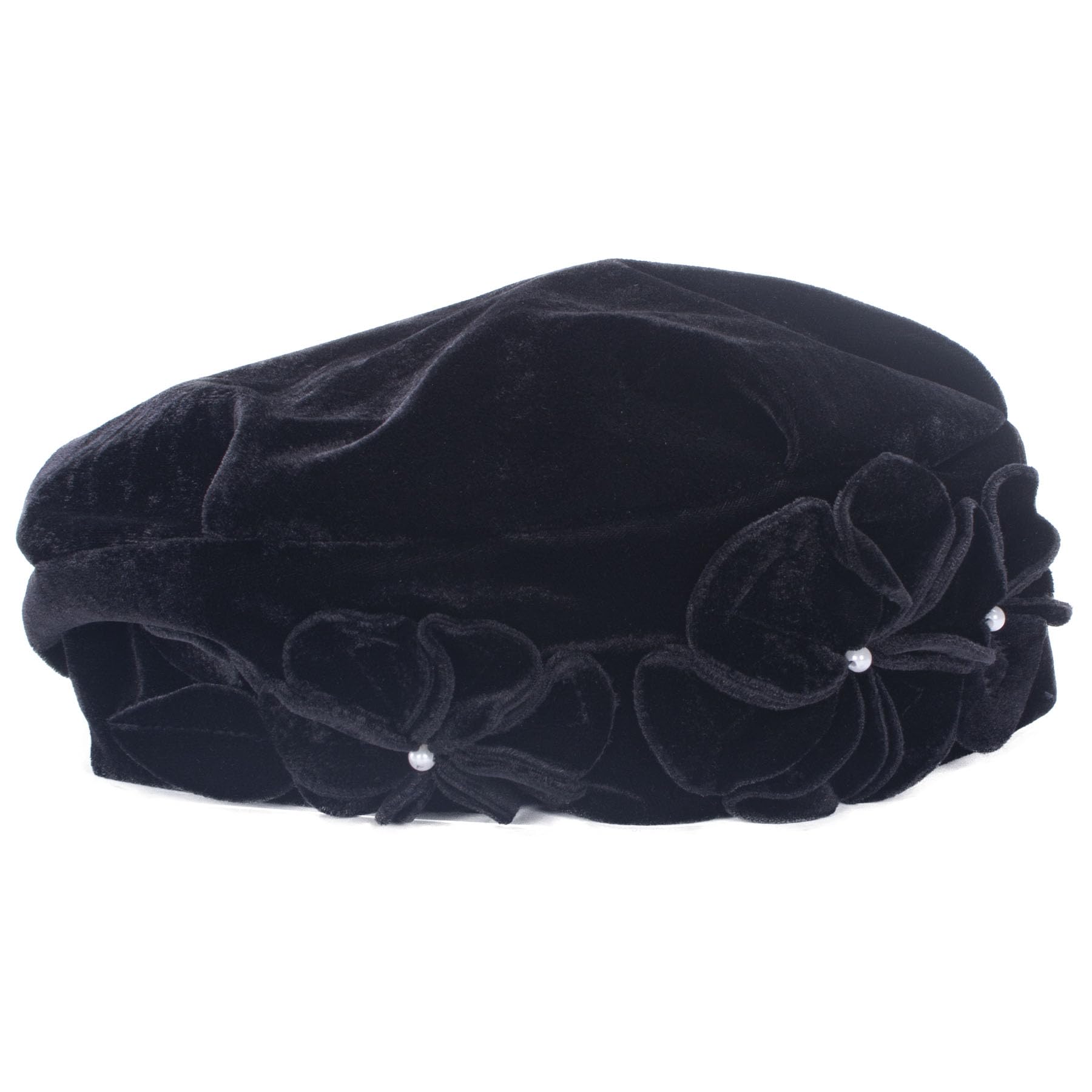 Lawliet Womens 1920 Vintage Style Velvet Beret Floral Hat Chic Cap T513 ...