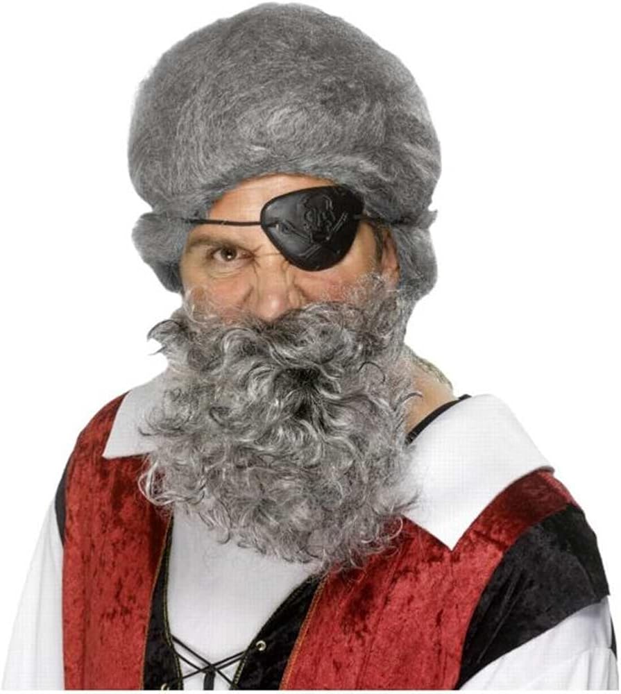 Amazon.com: Deluxe Pirate Beard Costume Accessory: Clothing