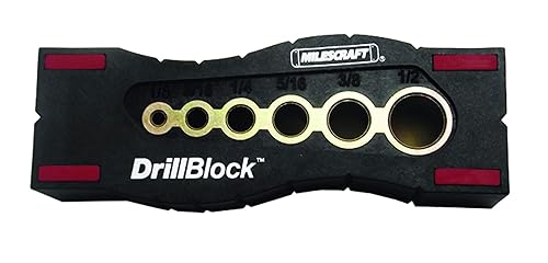 Milescraft 1312 Drill Block - Handheld Drill Guide, Drilling Jig for 6 ...