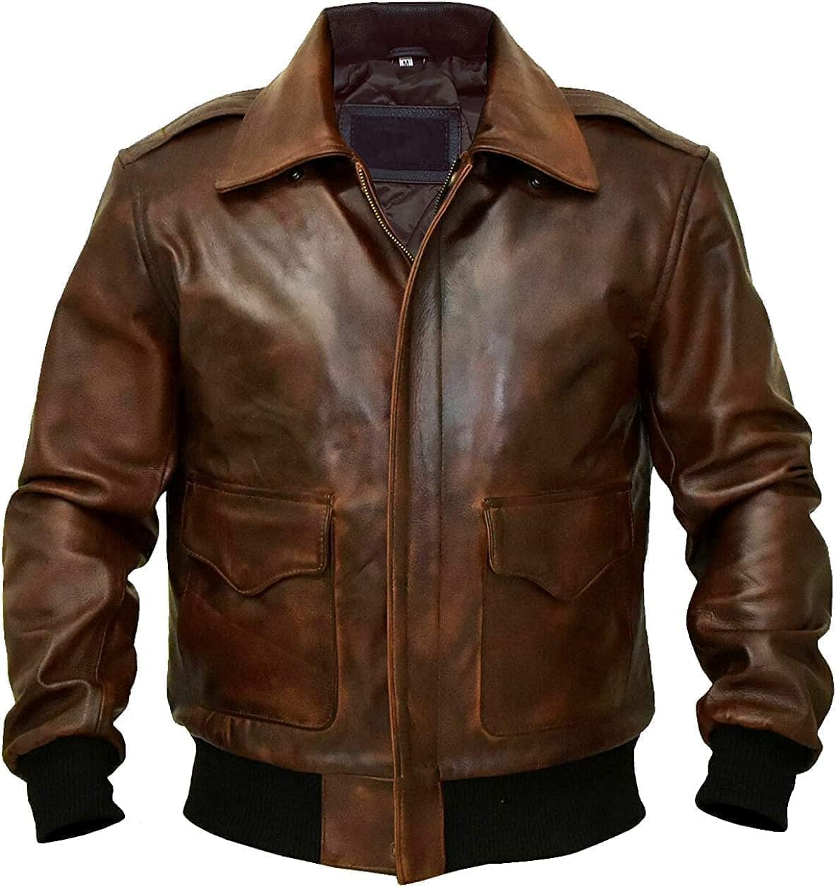Mua Men's A2 Aviator Retro Style Flight Leather Jacket | Air Force ...