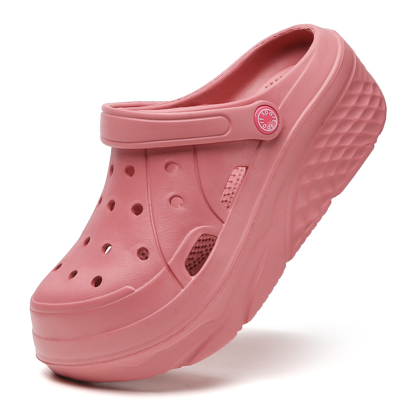 SECHRITE Womens Platform Clogs Garden Shoes with Strap Waterproof Slip ...