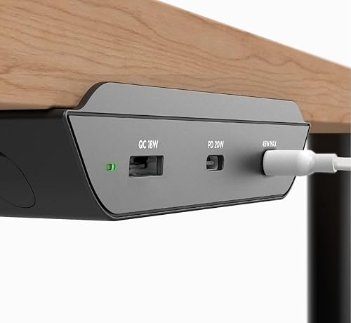 Galvanox USB C Under Desk Charging Hub, Mountable Desktop Power Strip ...