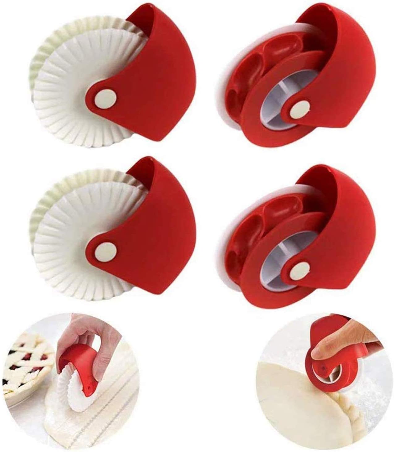 Pastry Wheel Cutter - WENTS 4PCS Pastry Wheel Decorator and Cutter Set ...