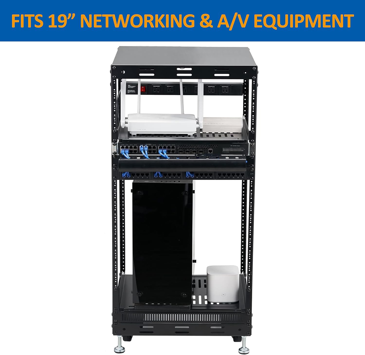 Mua 10U Open Frame Rack for Servers & AV Gear - Wall Mountable Design ...
