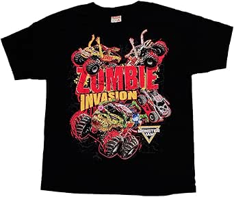 Amazon.com: Monster Jam Big Boys' Zombie Invasion Tee, Large: Clothing