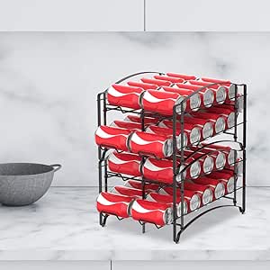 Amazon.com: Coke Rack Stackable Can Rack Organizer, Storage for 48 Cans ...
