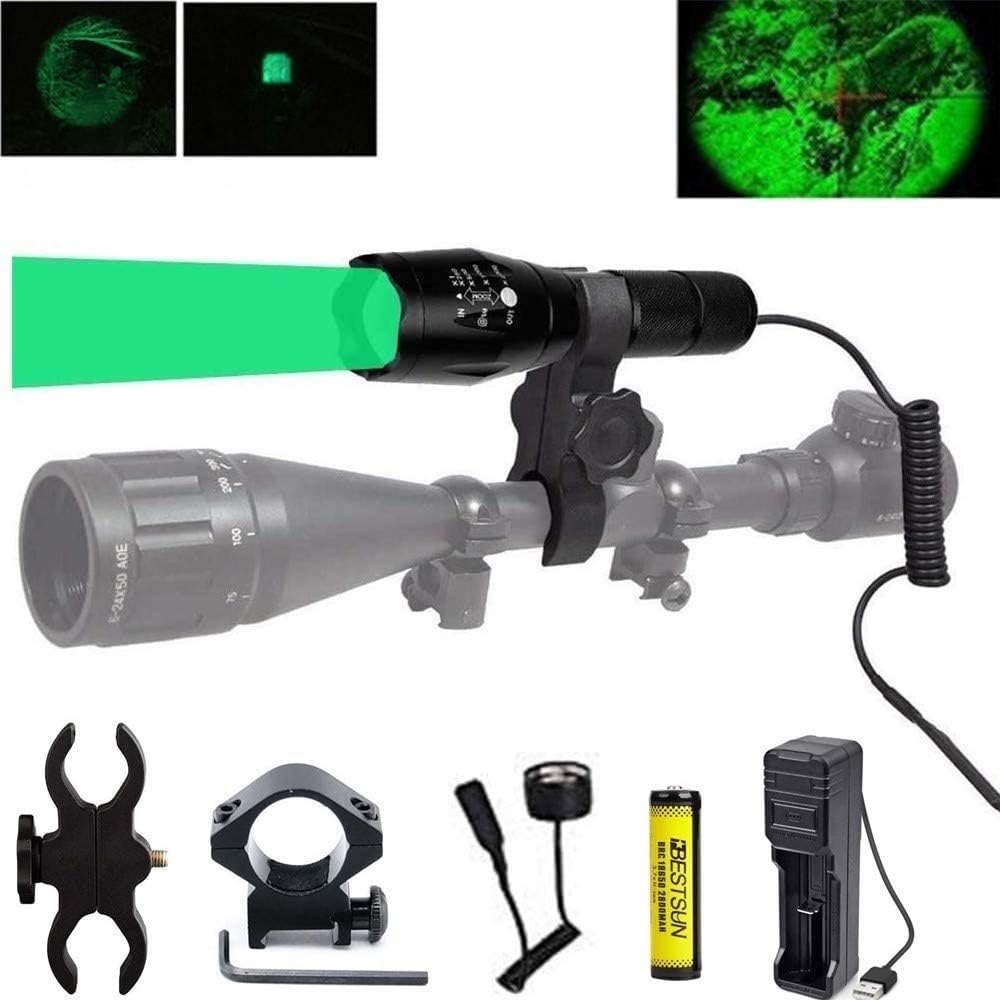 LUXJUMPER 350 Yards Green Hunting Torch, Zoomable Green Predator Light ...