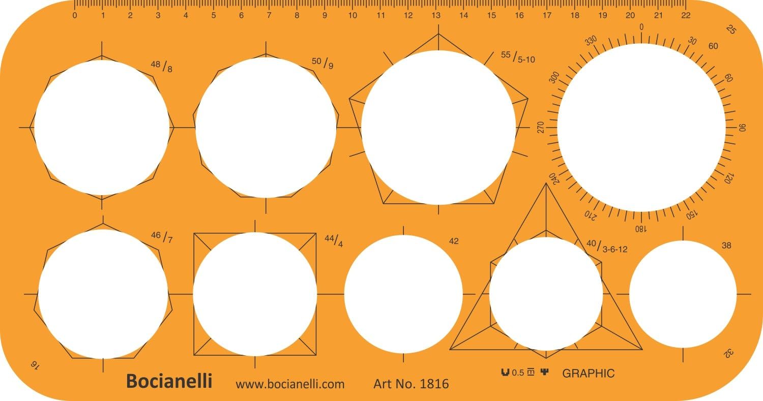 Trace Gabarit Cercle Cercles Symboles - Dessin Technique Traçage ...