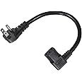 Amazon.com: 90 Degree Computer Power Cord Right Angle - 1FT Flat Plug NEMA 5-15 Plug to IEC C13 ...