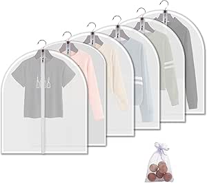 Amazon.com: Plastic Garment Bags Clothes Protectors for Closet Hanging ...