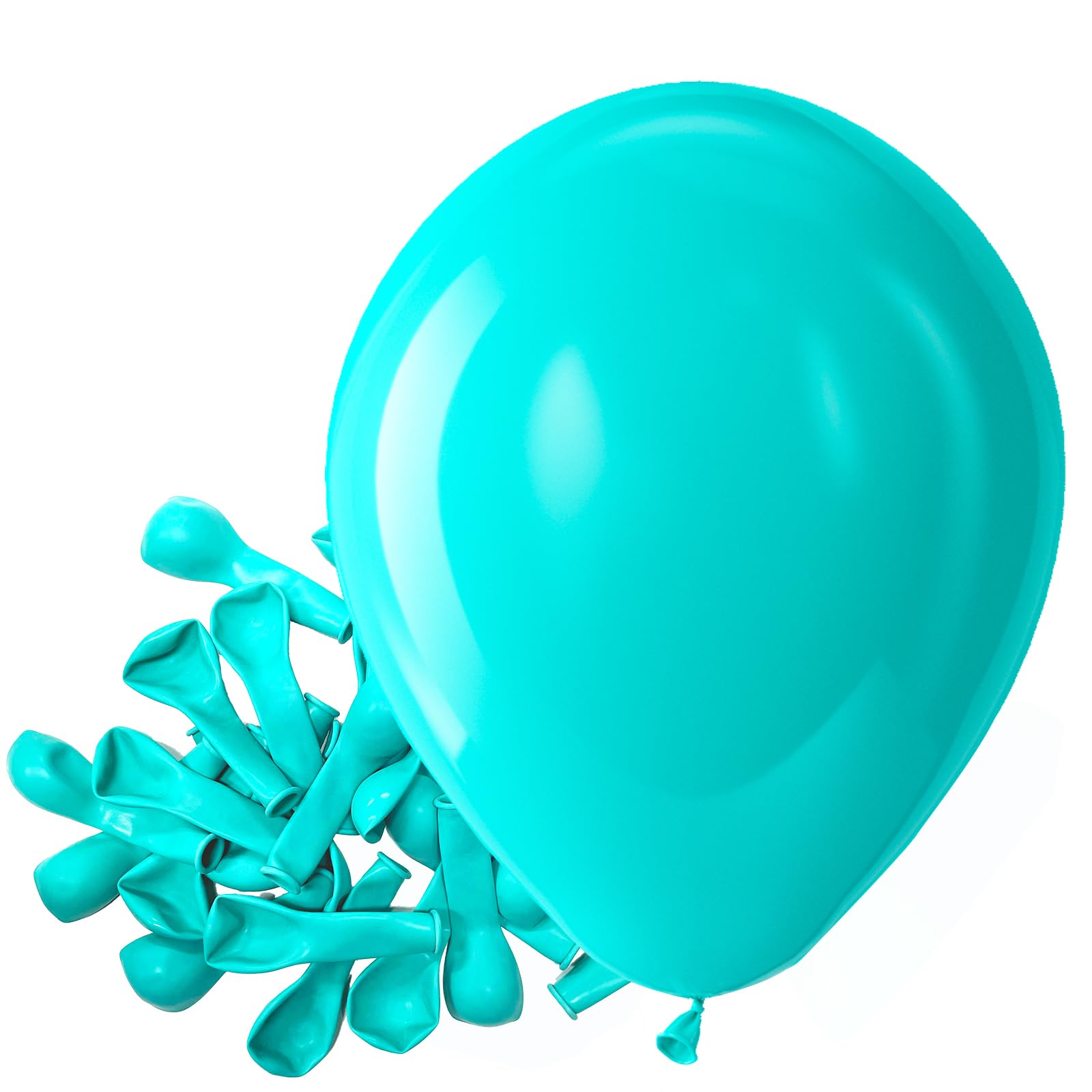 Bezente Teal Balloons Latex Party Balloons - 150 Pack 5 inch Matte ...