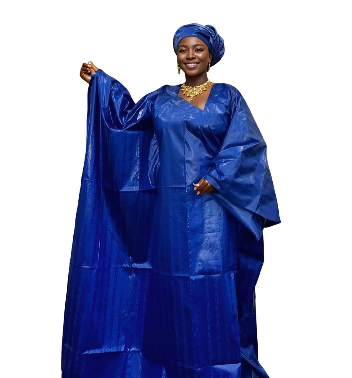 Generic African Ankara Women Party Clothing Bazin Riche Long Dresses ...