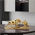 Amazon.com: AETVRNI Wall Street Stock Market Bull Bear Fight Statue - 6 Inch Tall, Gold Resin ...