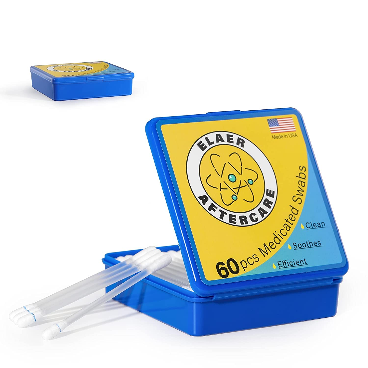 Mua Elaer Aftercare, 60 PCS Medicated Piercings Swabs, Ears, Nose ...