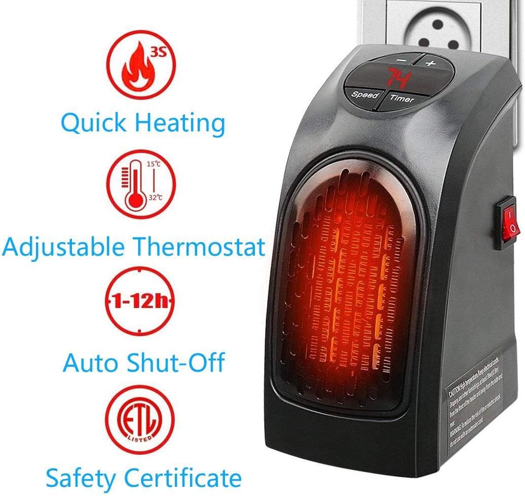 Lisa Bluebell Mini plug electric heater, office, family hotel, bathroom ...