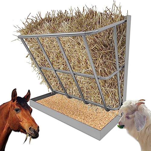 BUYYAH Hay Feeder Goat, 21 Gallon Multiple Sided Goat Hay Rack, Heavy ...