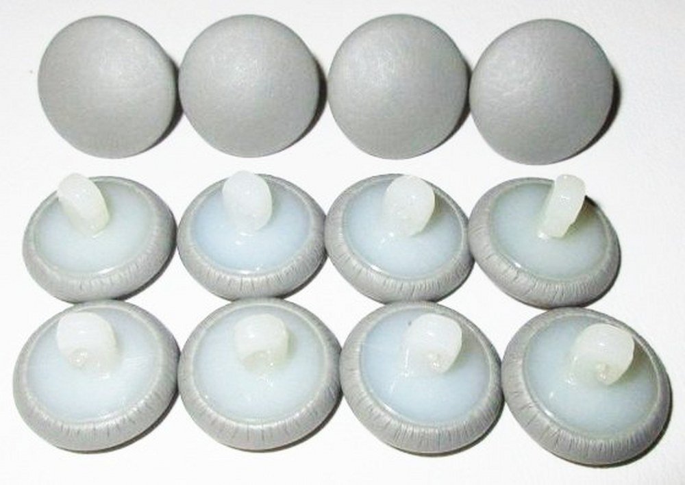 Amazon.com: Set of 12 Nylon Hook Back Upholstery Buttons Platinum Gray ...