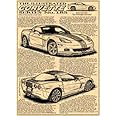 Amazon.com: 2012 C6 Corvette Poster Art Print for Corvette Garage or ...