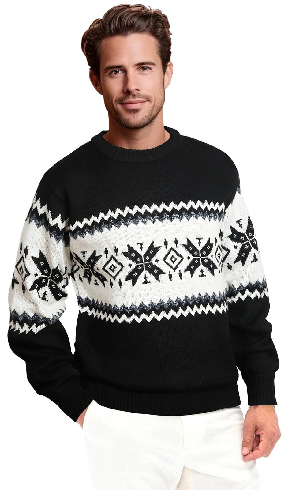 Mens Fleece Pullovers Sweaters Vintage Funny Aesthetic Sweater Ugly ...