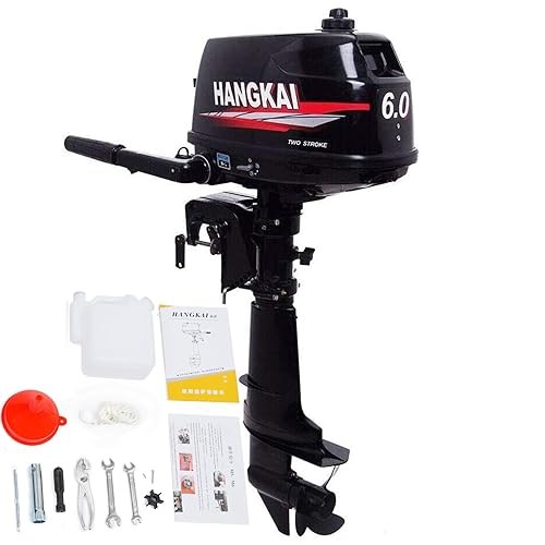 6HP Outboard Motor, 2 Stroke 6HP Heavy Duty Outboard Boat Motor Engine ...
