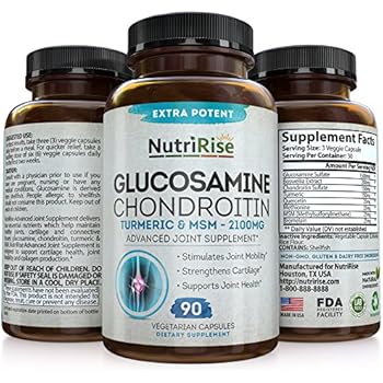 Amazon.com: Kirkland Signature Extra Strength Glucosamine HCI 1500mg, With MSM 1500 mg, 375 ...