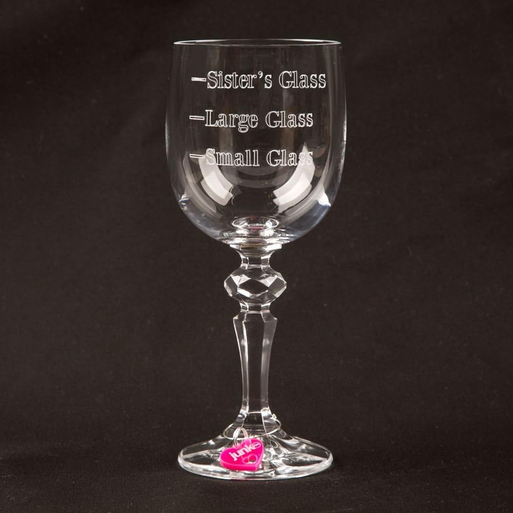 Personalised Sister Wine Glass, Wine Measurement, Sister Birthday, Sis ...